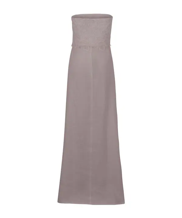 Ermanno Scervino Lace-panel Strapless Maxi Dress