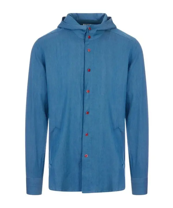 Kiton Mariano Hooded Shirt - Blue