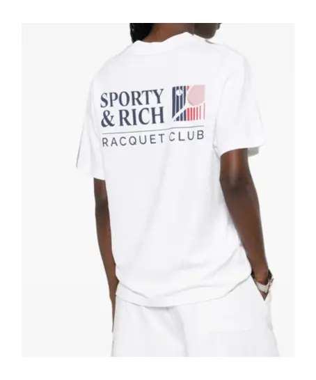 SPORTY  RICH Sporty & Rich Printed Short-sleeved T-shirt