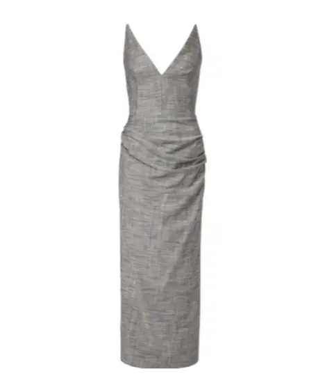 Maticevski Saucy Minx Cotton Midi Dress - Gray