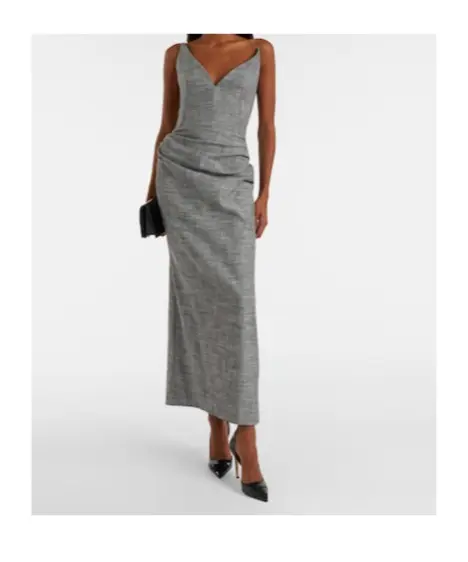 Maticevski Saucy Minx Cotton Midi Dress - Gray