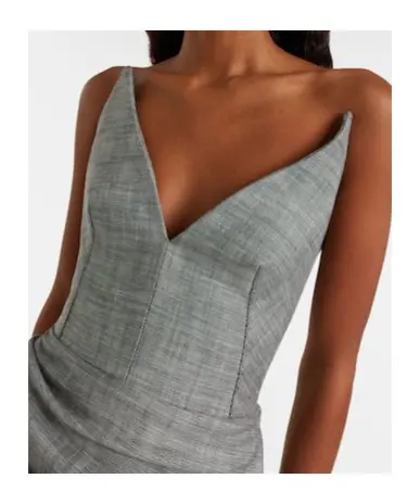 Maticevski Saucy Minx Cotton Midi Dress - Gray