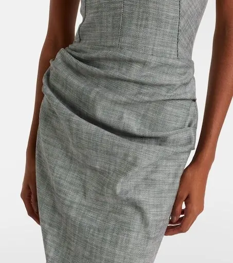 Maticevski Saucy Minx Cotton Midi Dress - Gray