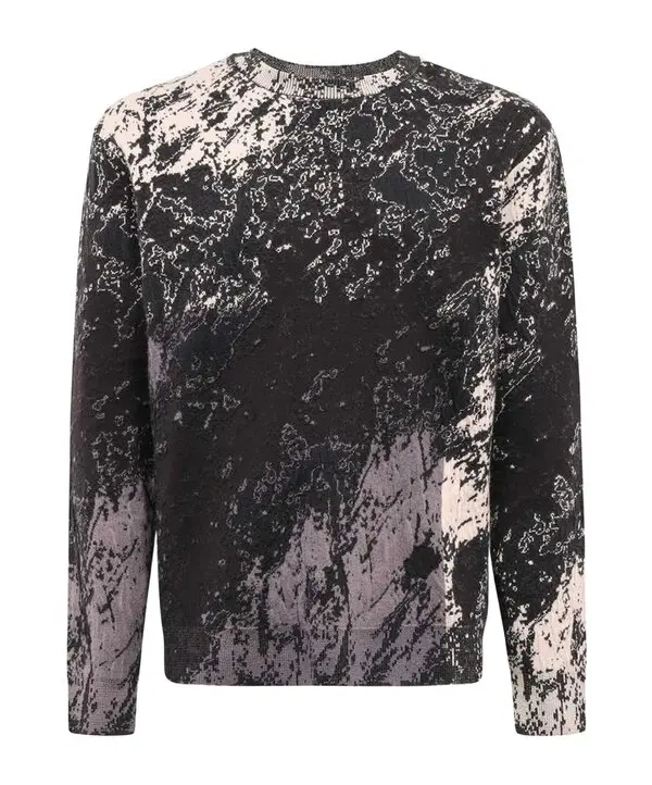 A-COLD-WALL* Graphic Print Long Sleeve Sweater - Black