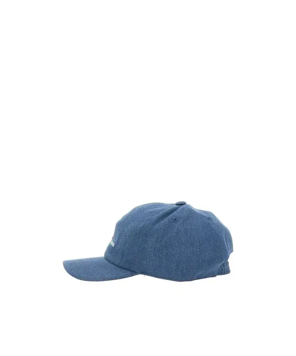 Kiton Logo Embroidered Denim Baseball Cap