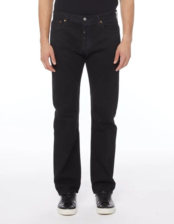 LEVI'S 501 Logo Patch Straight Leg Jeans