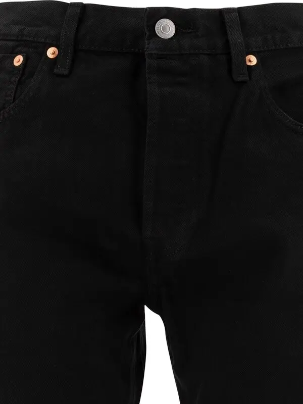 LEVI'S 501 Straight Leg Jeans With Logo Patch - Black