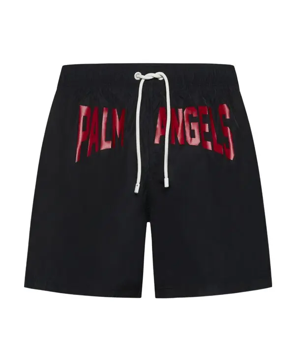 Palm Angels Logo-printed Drawstring Swim Shorts