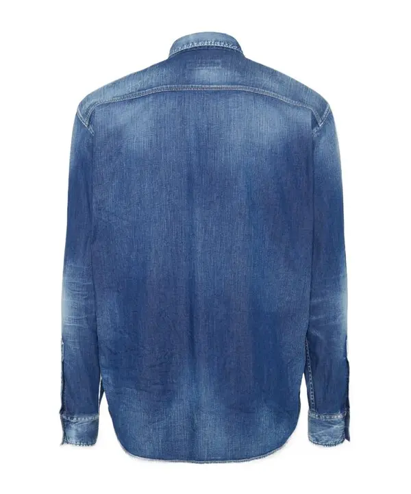 Dsquared2 Light Wash Relax Dan Worker Pocket Shirt