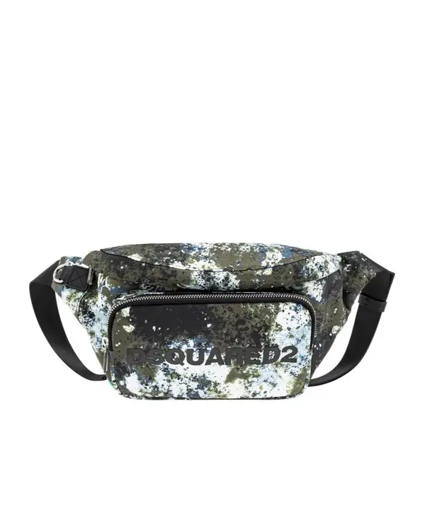 Dsquared2 Splatter-print Zipped Shoulder Bag - Green