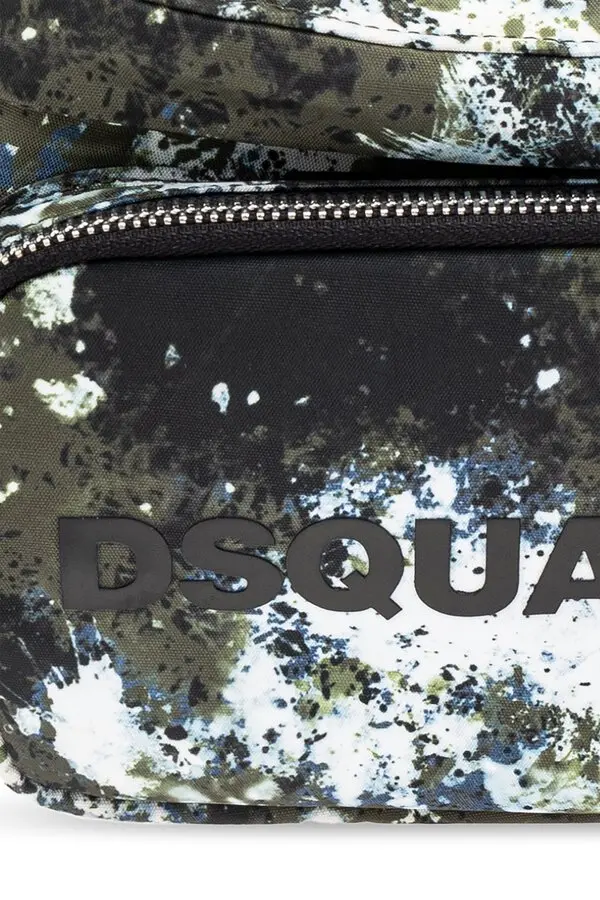 Dsquared2 Splatter-print Zipped Shoulder Bag