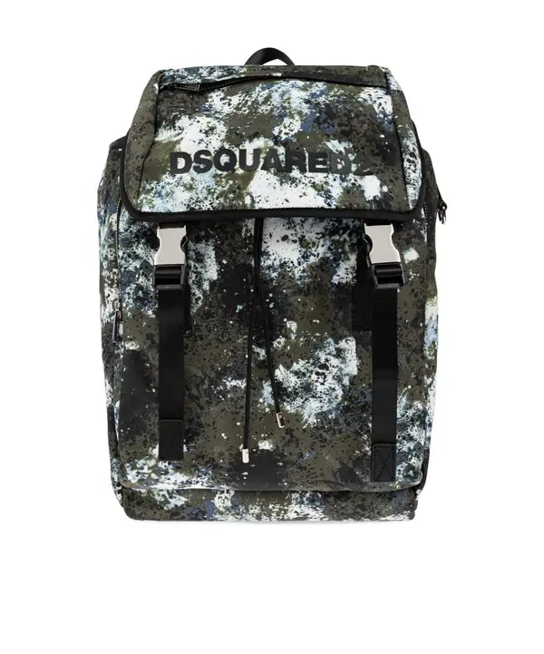 Dsquared2 Sprayed Effect Backpack - Green