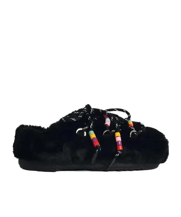 Moon Boot Embellished Faux-fur Mules