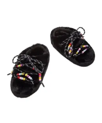 Moon Boot Embellished Faux-fur Mules