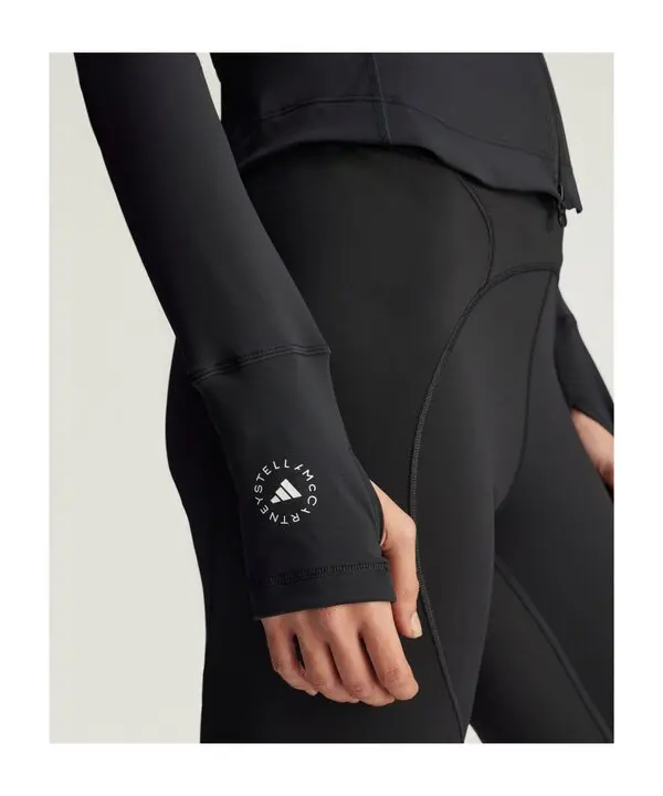 Adidas By Stella McCartney Perforated-detail Zip-up Training Midlayer