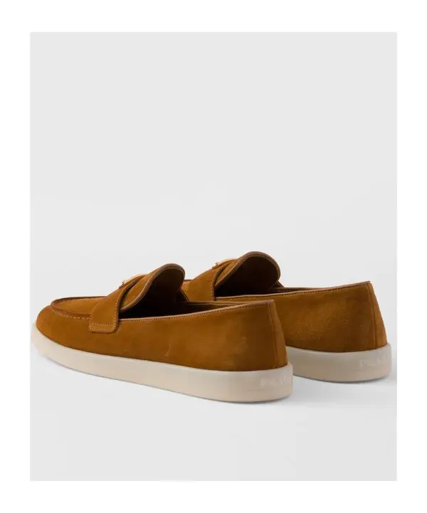 Prada Logo Plaque Slip-on Loafers