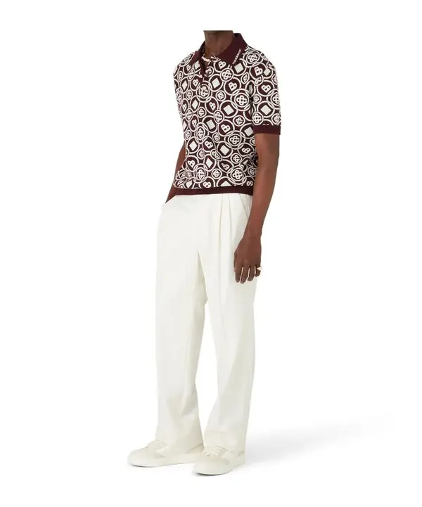 Casablanca Monogram Knit Polo Shirt