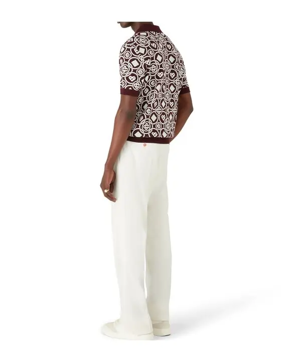 Casablanca Monogram Knit Polo Shirt