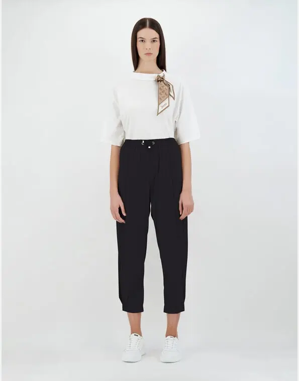 Herno Lightweight Drawstring Cropped Trousers