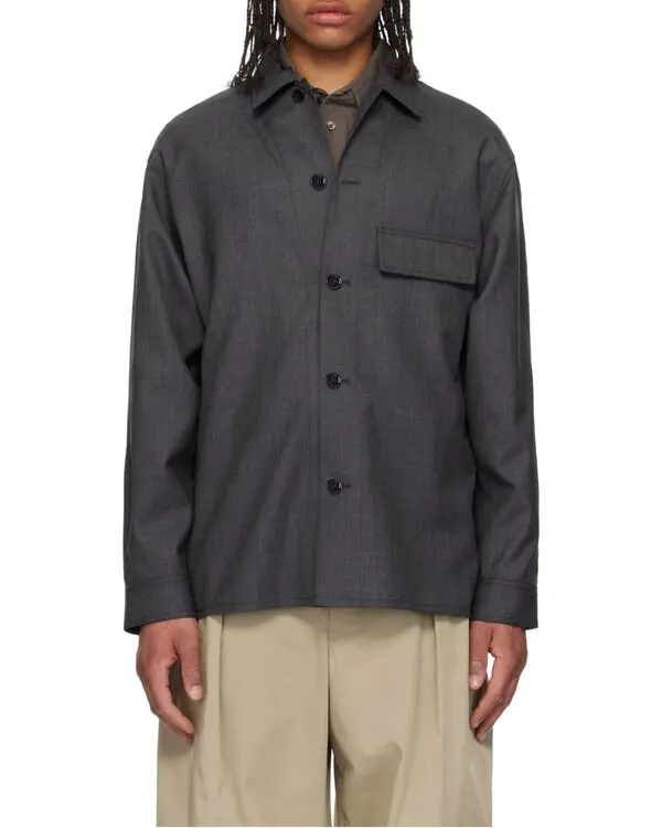 LEMAIRE Long-sleeved Button-up Tailored Overshirt