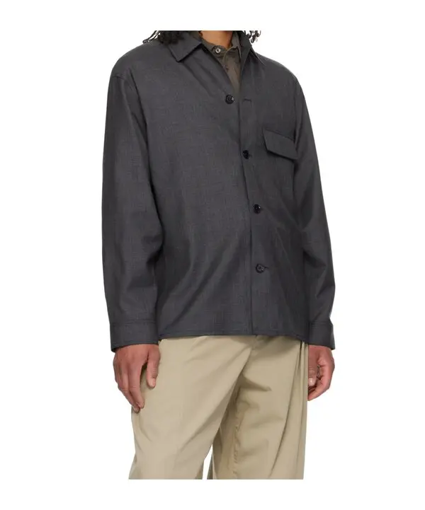 LEMAIRE Long-sleeved Button-up Tailored Overshirt
