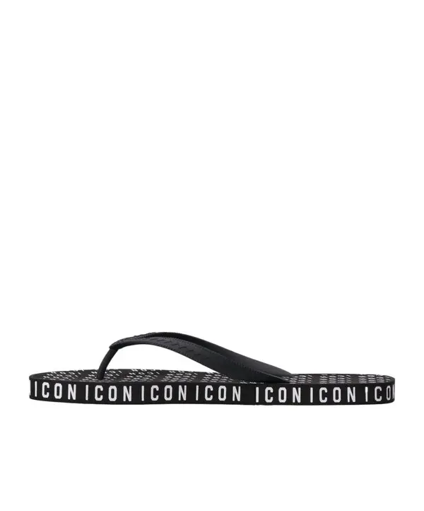 Dsquared2 Icon All-over Logo Printed Flip Flops