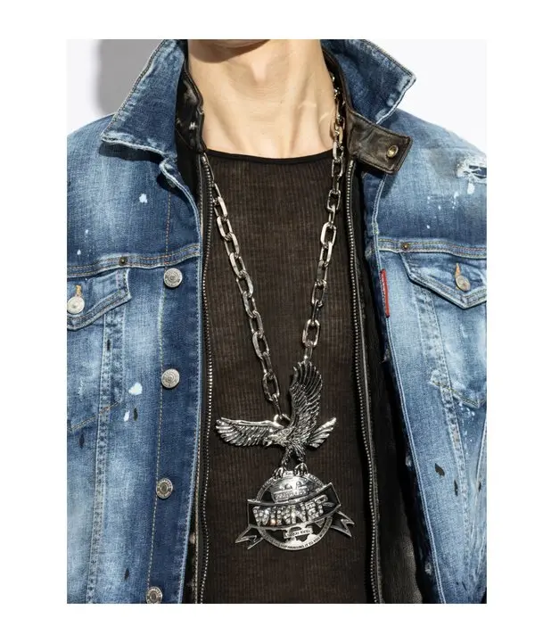 Dsquared2 Logo Charm Necklace