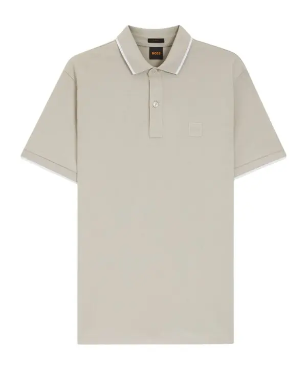 Hugo Boss Contrast-trim Logo Patch Polo Shirt