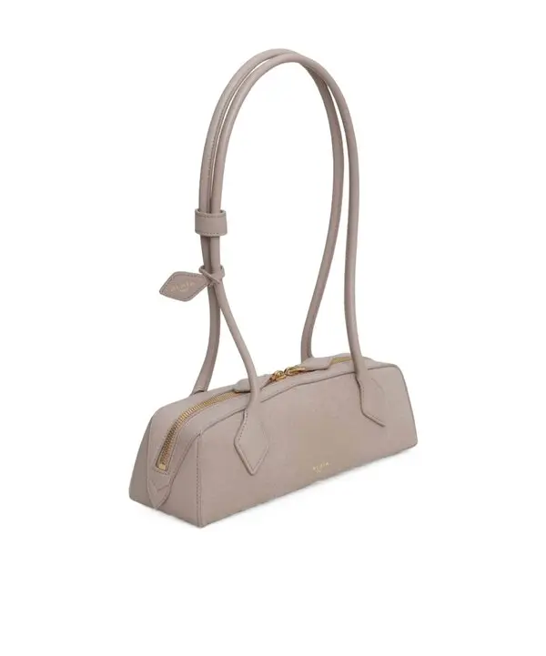 Alaïa Le Teckel Small Bi-material Bag In Leather