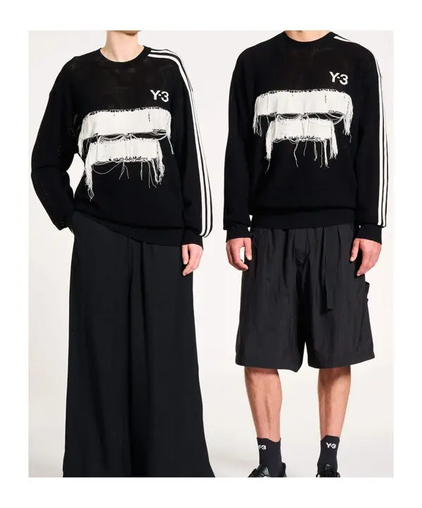 Y3 Graphic Knit Crewneck Jumper