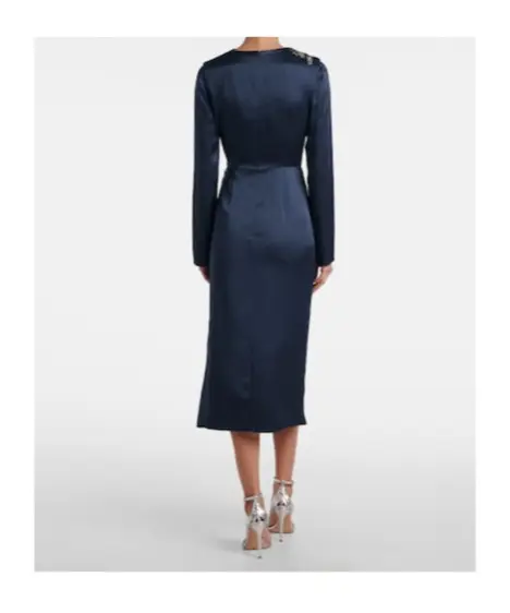 Erdem Crystal-embellished Draped Cocktail Dress - Black