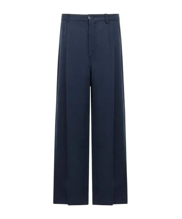 Marni Pleated Wide-leg Trousers - Eclipse