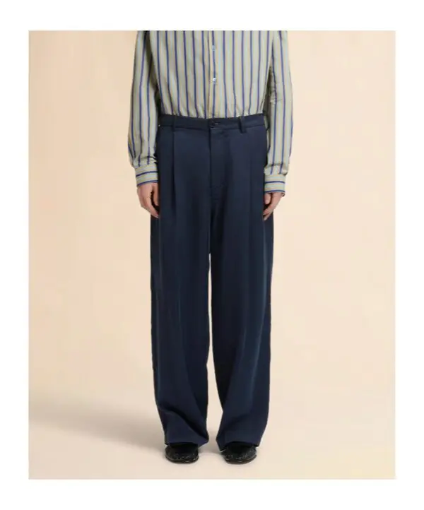 Marni Pleated Wide-leg Trousers