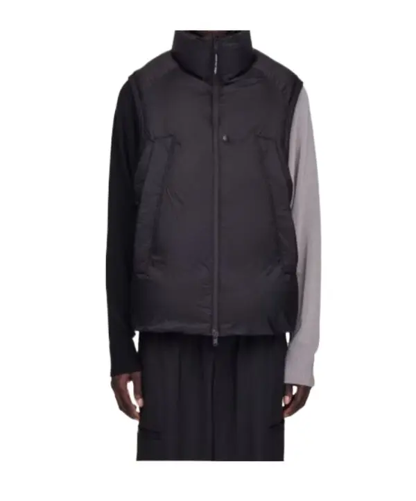 Y3 Quilted High-neck Vest - Black