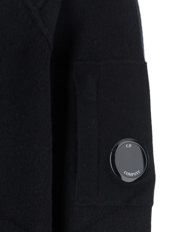 C.P. COMPANY High Neck Logo Plaque Jacket