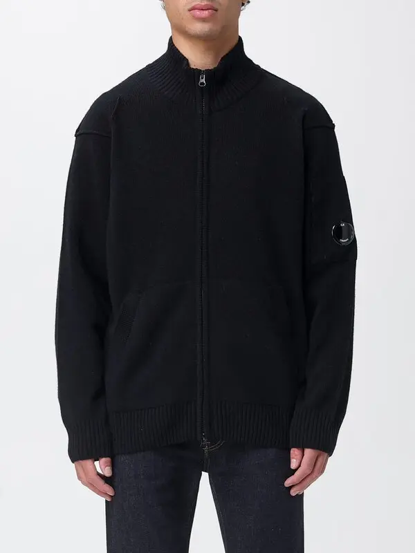 C.P. COMPANY High Neck Logo Plaque Jacket