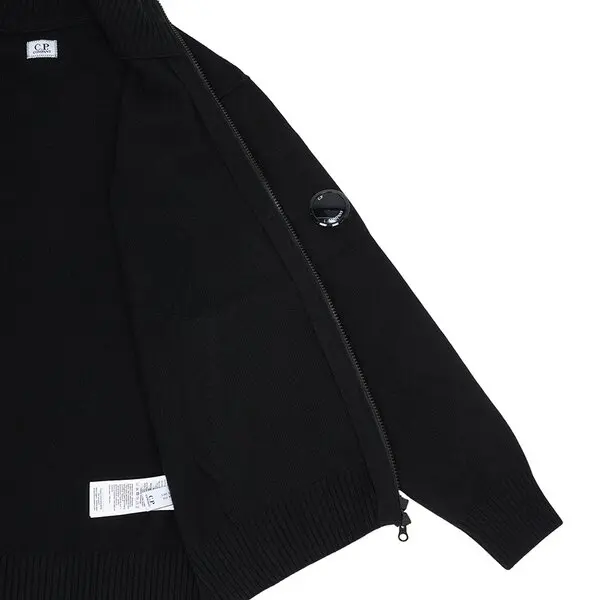 C.P. COMPANY High Neck Logo Plaque Jacket