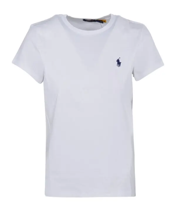Polo Ralph Lauren Crewneck T-shirt With Embroidered Logo - White