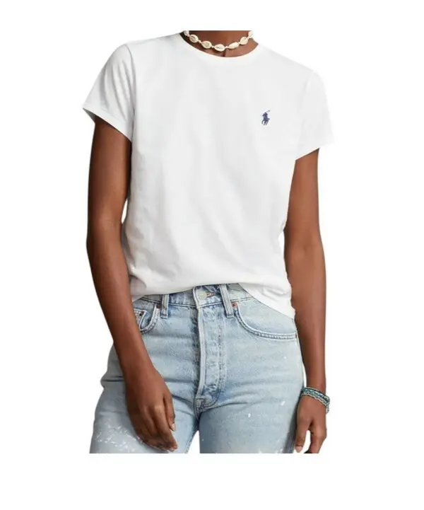 Polo Ralph Lauren Crewneck T-shirt With Embroidered Logo - White