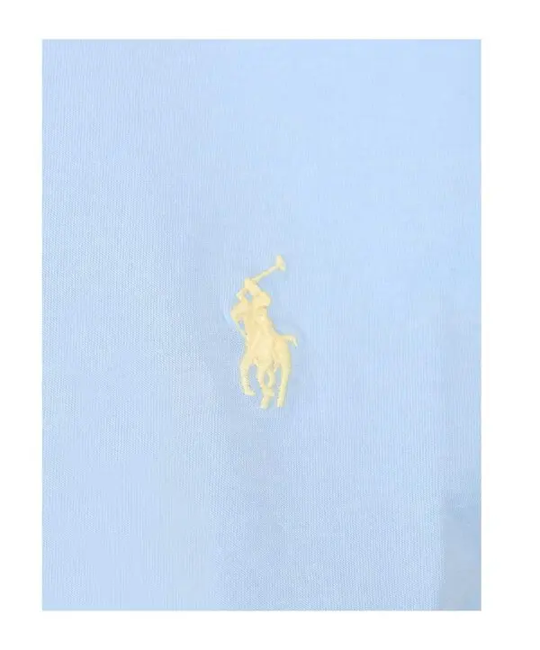Polo Ralph Lauren Cotton T-shirt With Embroidered Pony - Light Blue