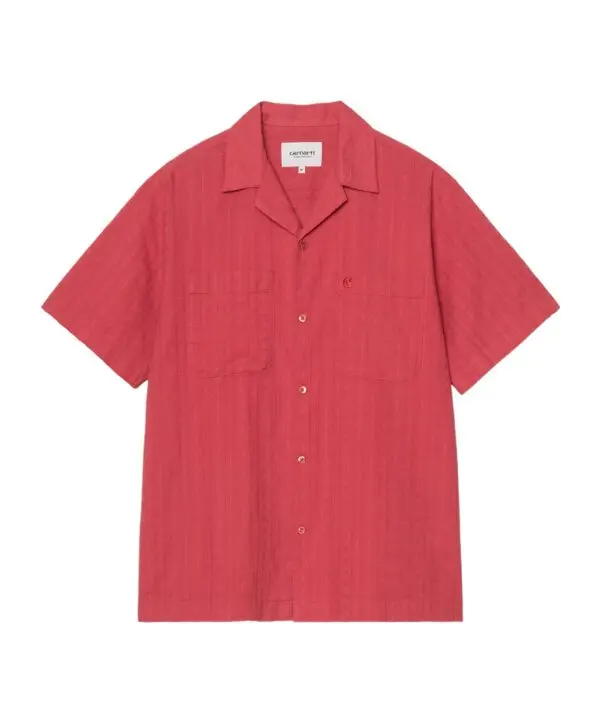 Carhartt Work In Progress Gareth Bowling-collar Shirt - Oxide Red