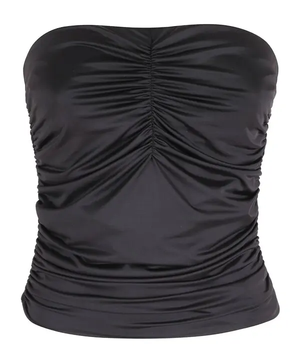 Essentiel Antwerp Ruched Bandeau Top - Black