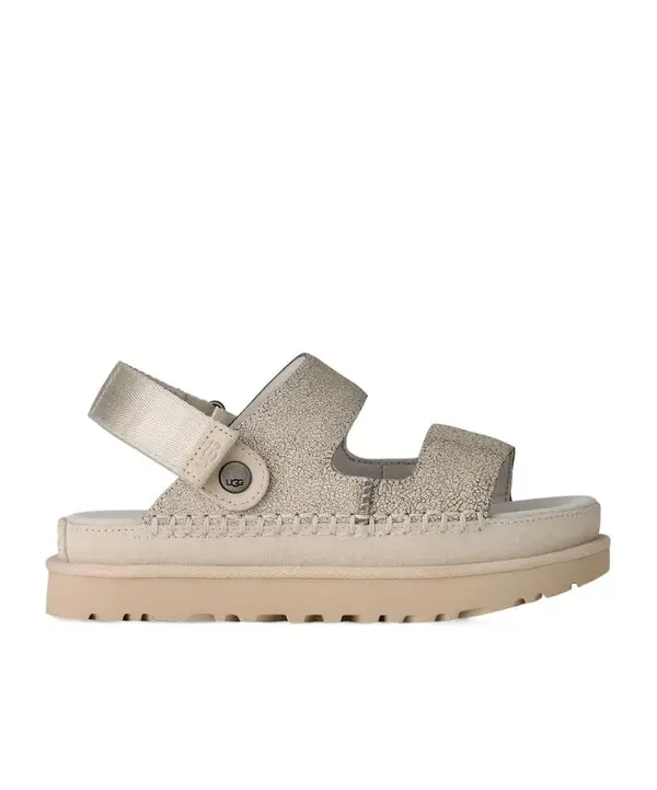 UGG Goldenstar Crackle-effect Sandals - Cracked White