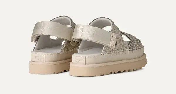 UGG Goldenstar Crackle-effect Sandals - Cracked White