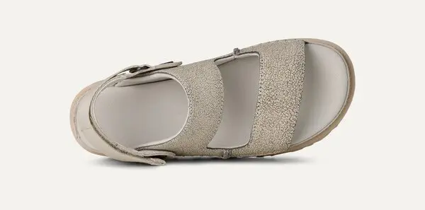 UGG Goldenstar Crackle-effect Sandals - Cracked White