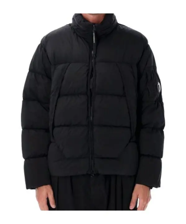C.P. COMPANY Nycra Quilted Puffer Jacket - Black