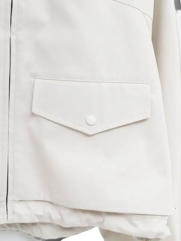 Loewe High Collar Zip Up Jacket - Ivory