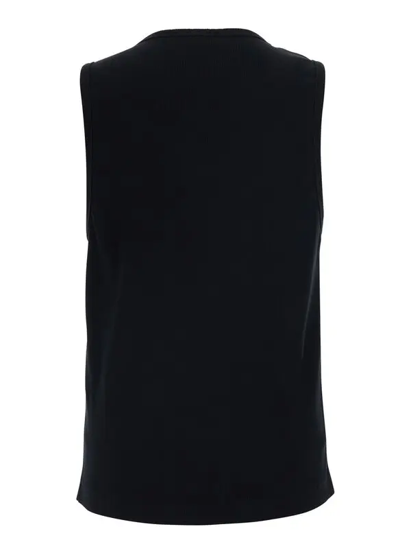 Maison Kitsuné Paris Logo Ribbed Tank Top