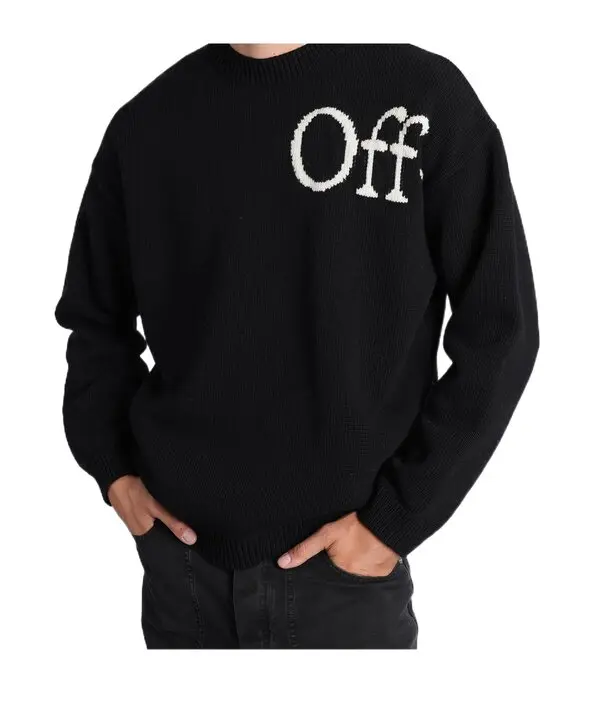 Off-White Logo Detailed Crewneck Jumper