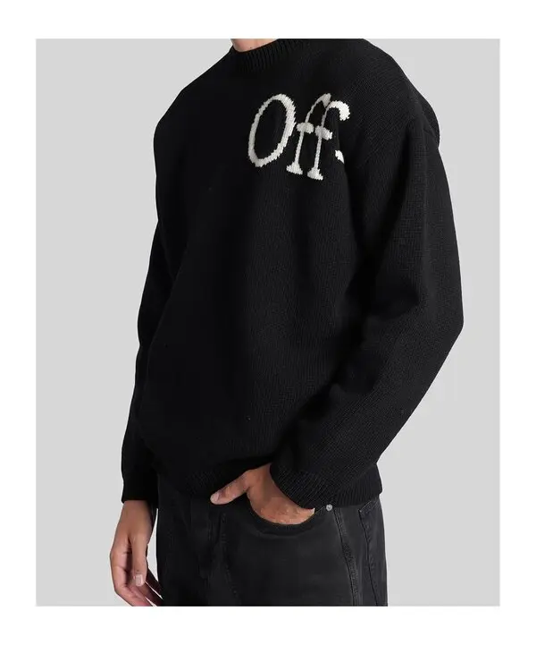 Off-White Logo Detailed Crewneck Jumper